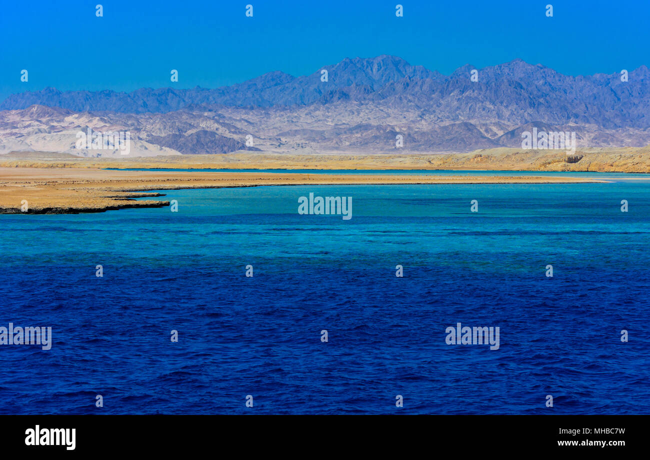 Elevated above sea level, beautiful coral reefs the form mountains and ...