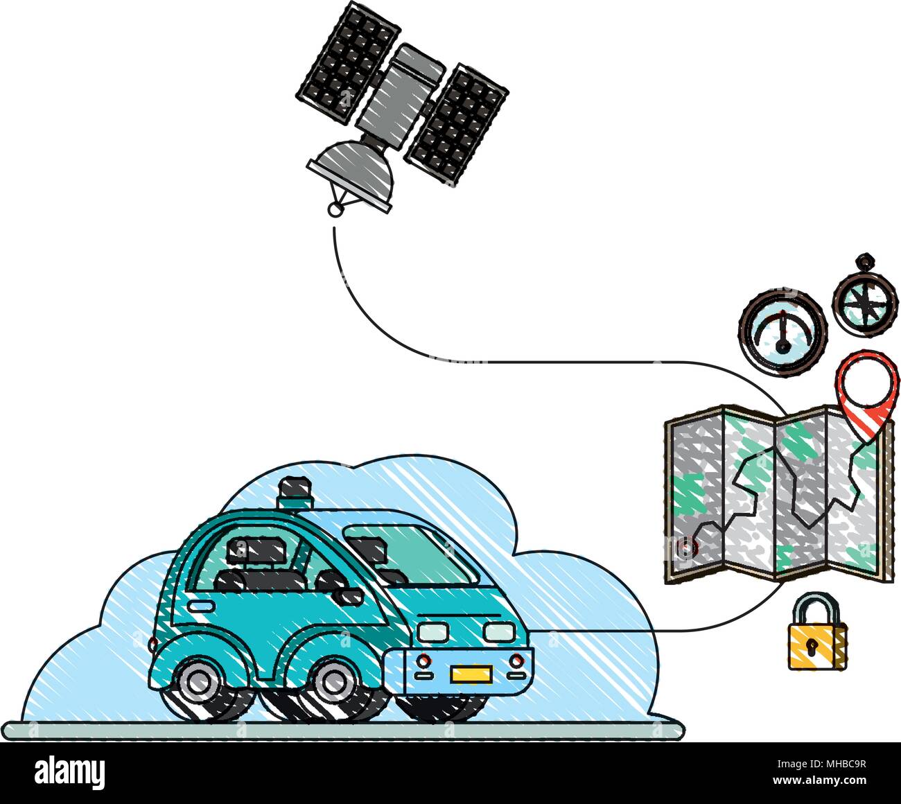 Padlock urban Stock Vector Images - Alamy