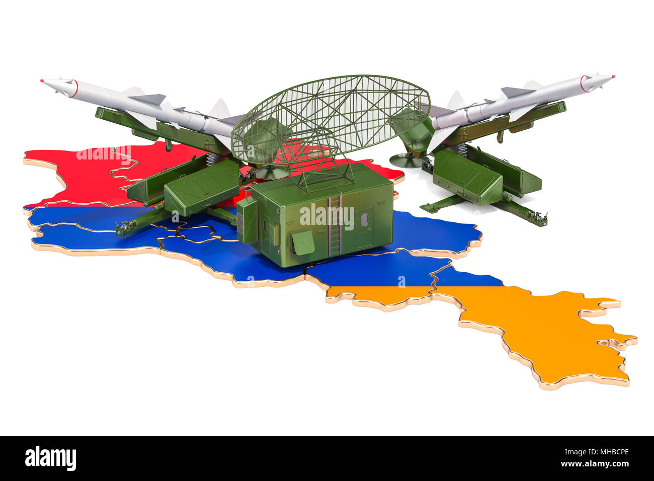 Armenian missile defence system concept, 3D rendering Stock Photo - Alamy