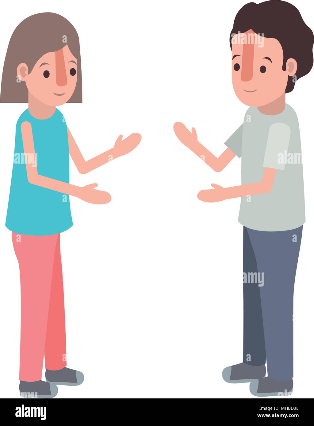 isometric little kids couple character Stock Vector Image & Art - Alamy