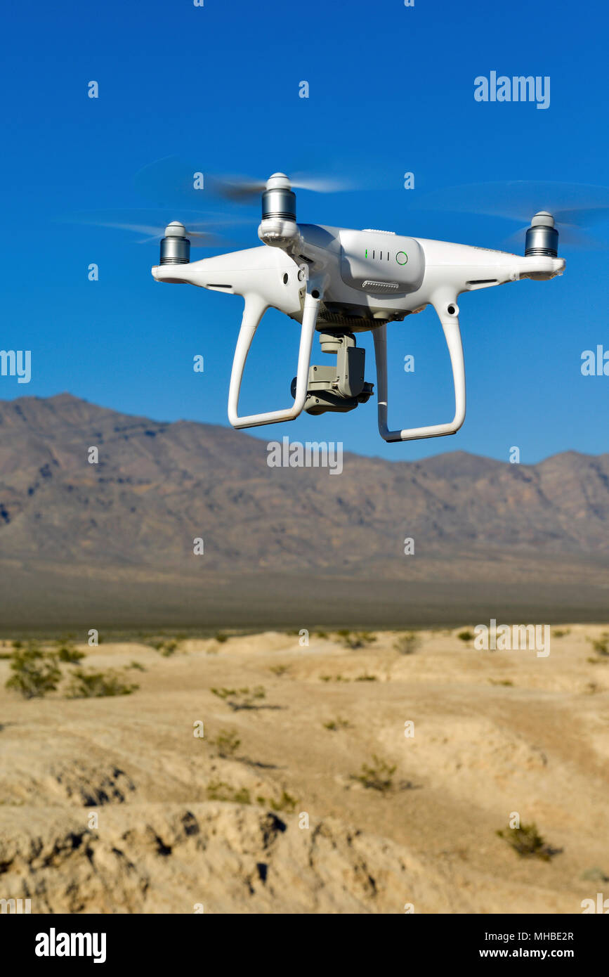 Operating a Drone over the Nevada Desert Stock Photo - Alamy