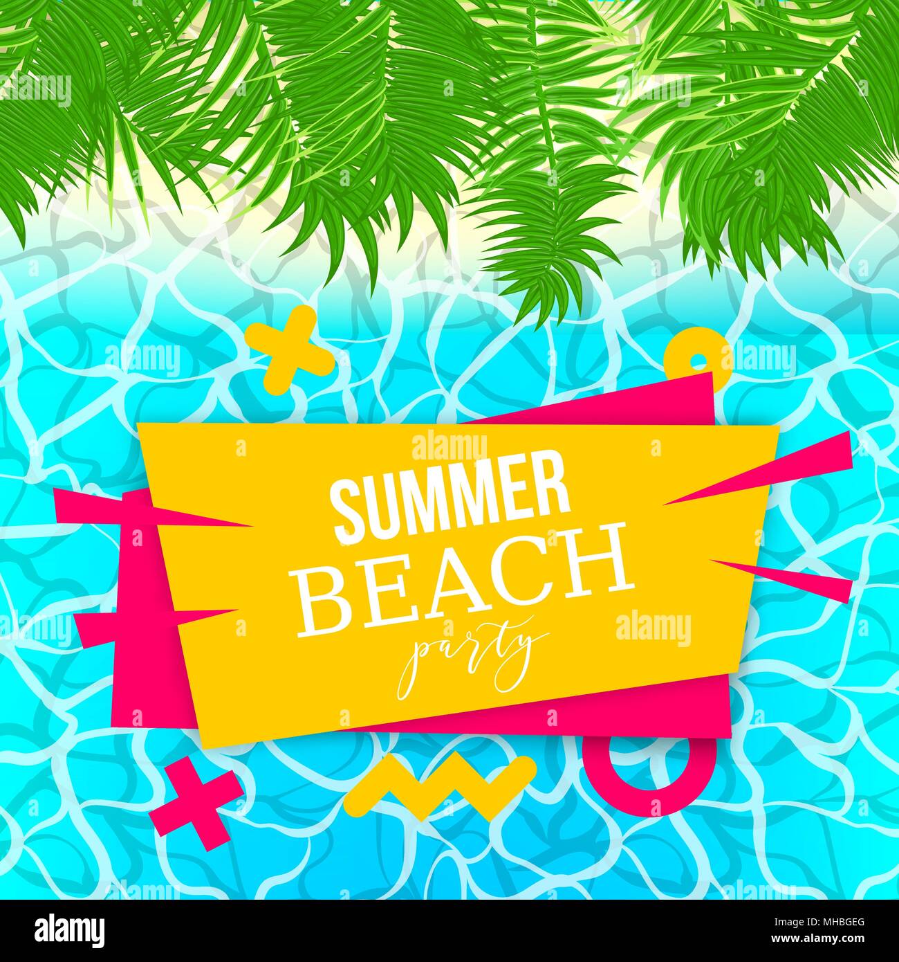 Summer water pool waves poster Stock Vector Image & Art - Alamy