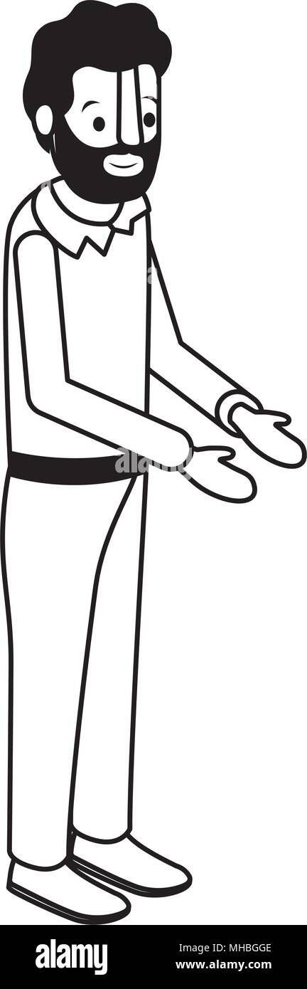 Isometric man beard avatar Stock Vector Images - Alamy