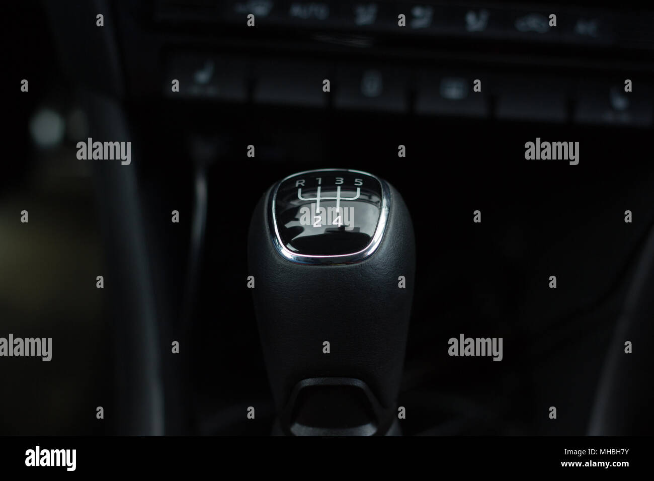 manual transmission gear shift on dark background, close-up Stock Photo ...