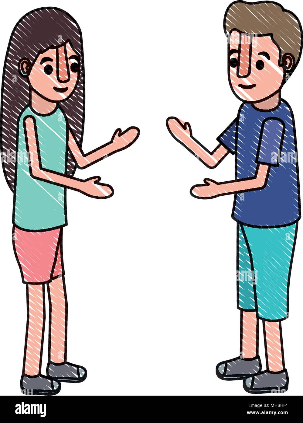 isometric little kids couple character Stock Vector Image & Art - Alamy