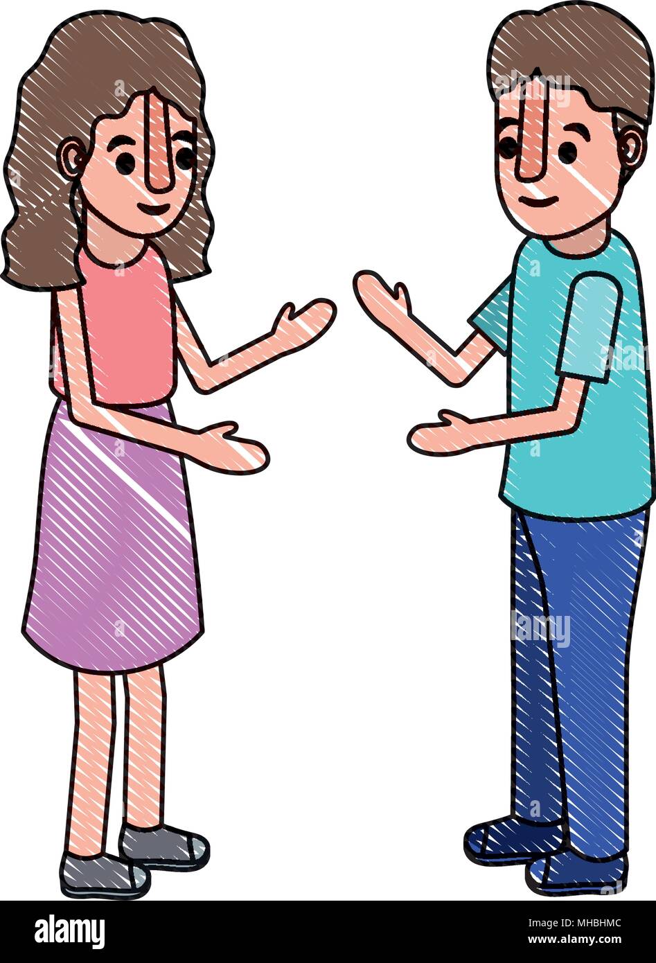isometric little kids couple character Stock Vector Image & Art - Alamy
