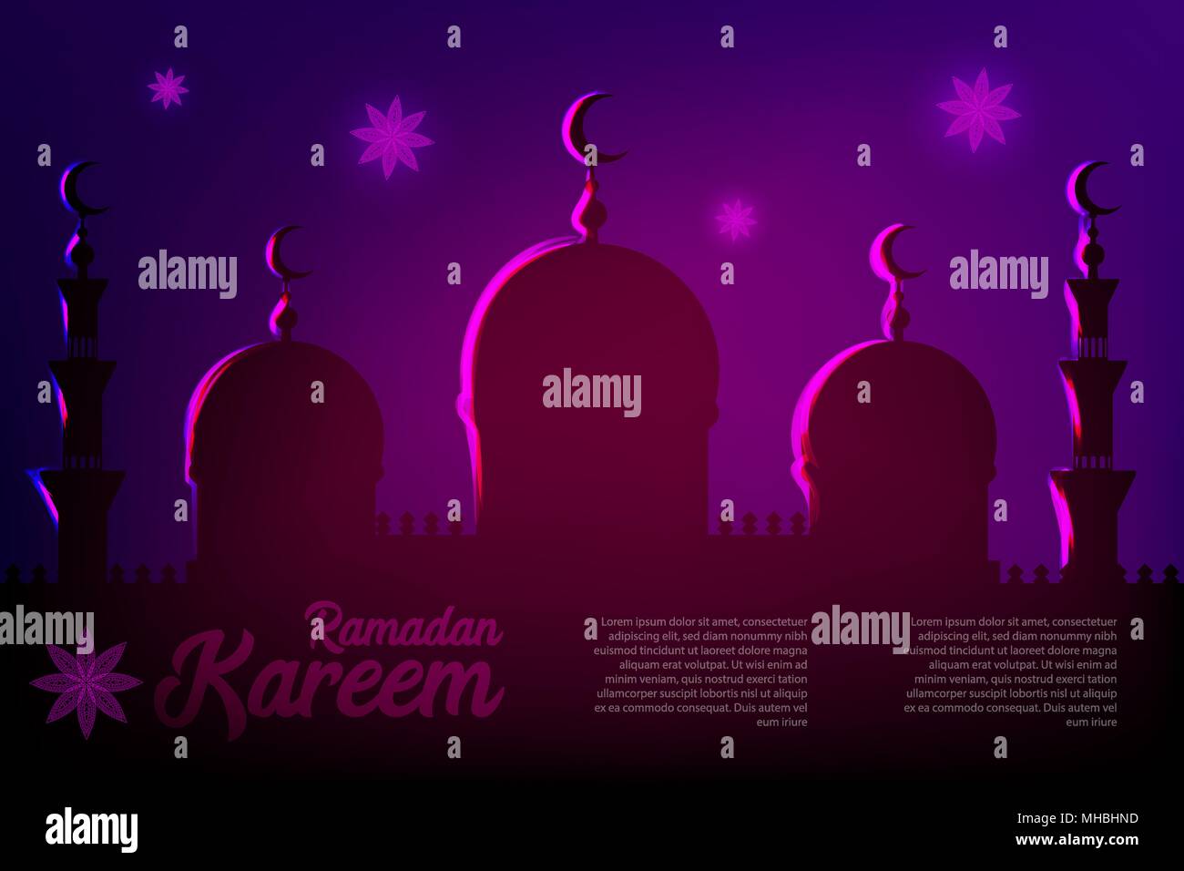 Ramadan kareem card crescent Stock Vector Images - Alamy