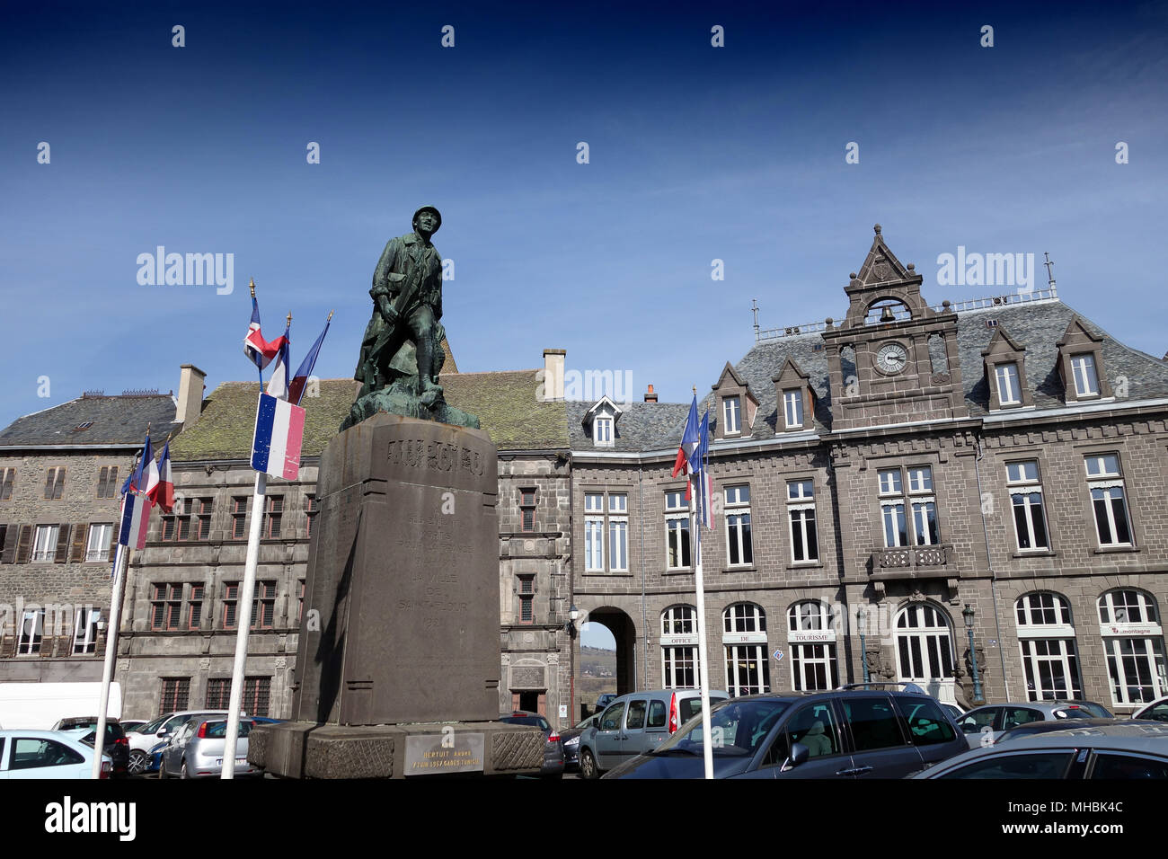 Saint Flour war memorial in France Stock Photo - Alamy