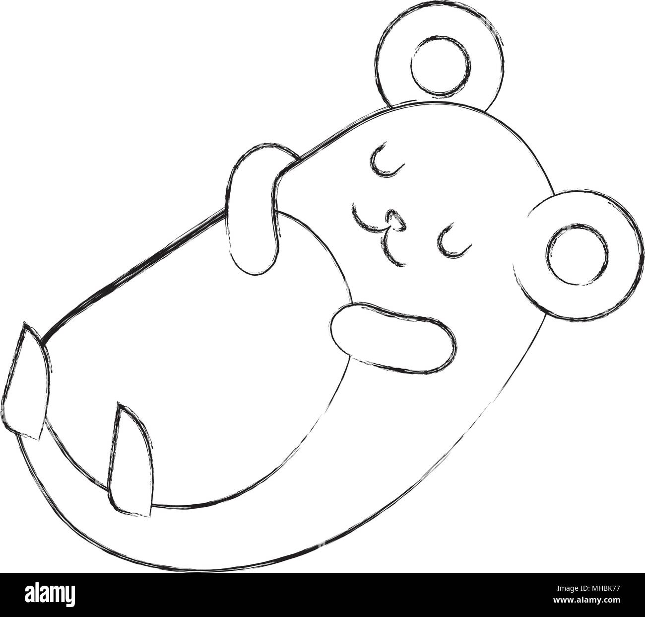 Sleepy Mouse Stock Vector Images - Alamy