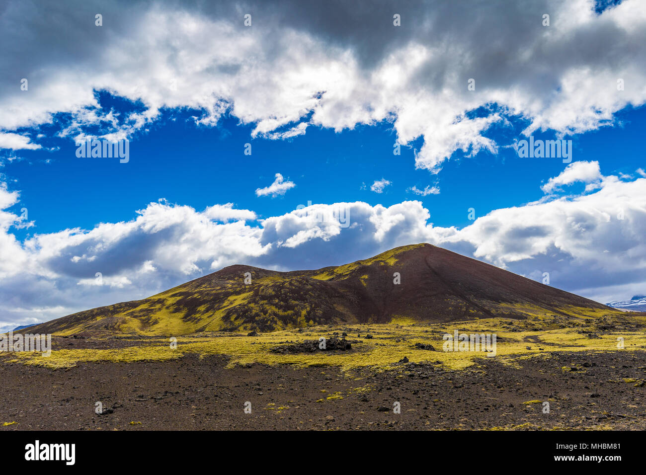 Berserkjahraun lava field in Snaefellsnes peninsula, Iceland Stock ...
