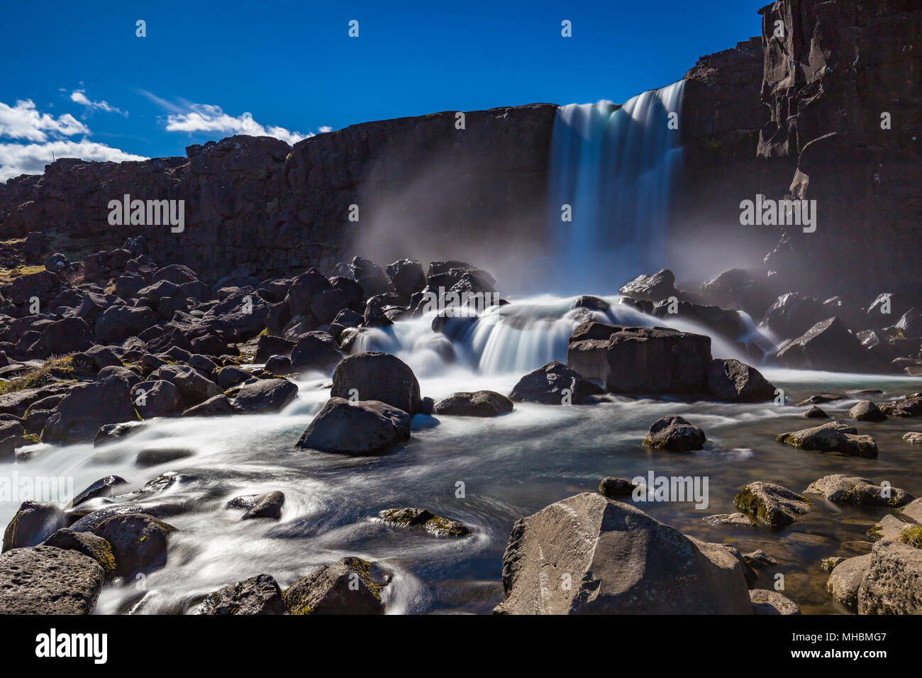öxarárfoss waterfall in iceland hi-res stock photography and images - Alamy