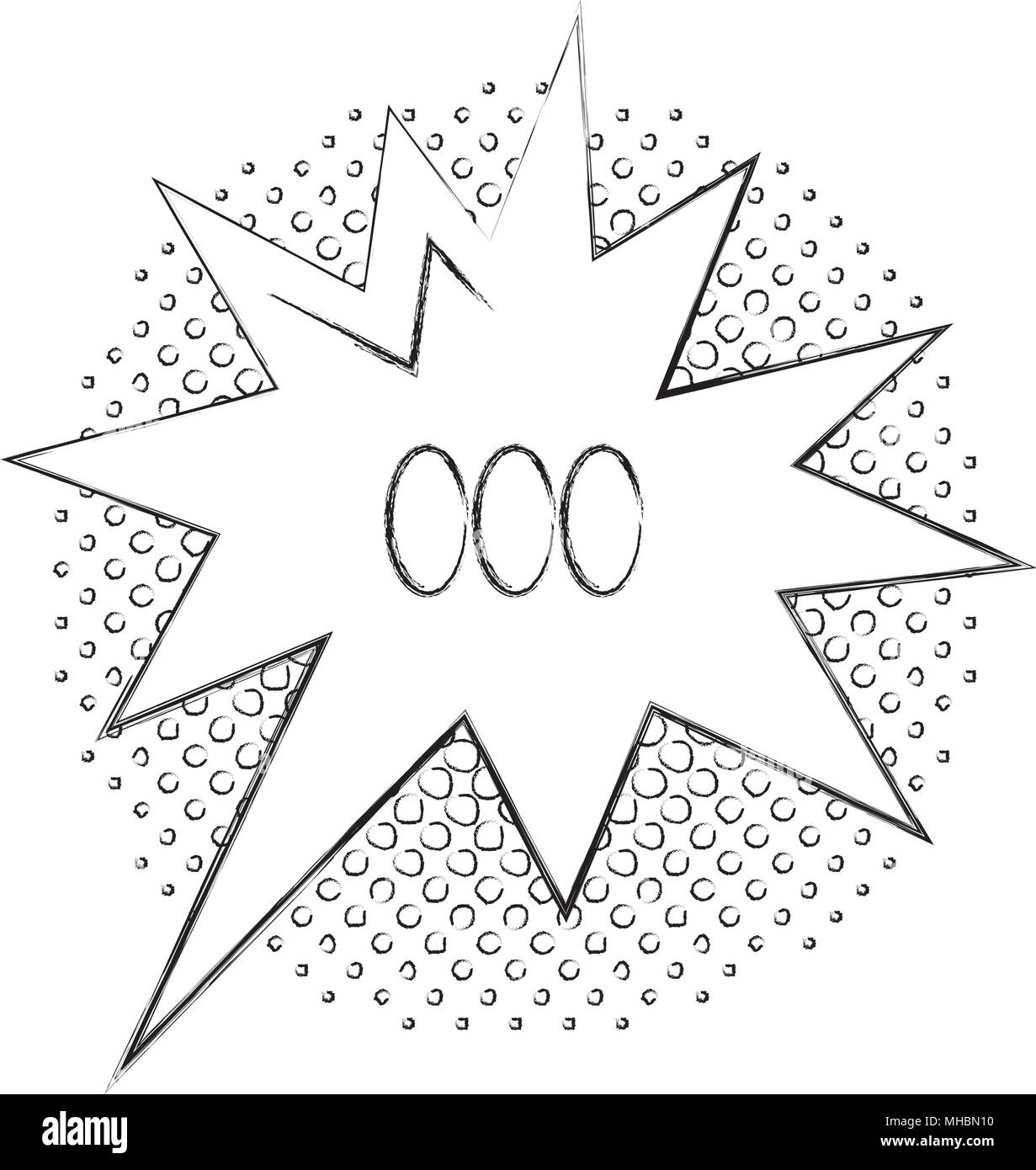 speech bubble comic with points pop art vector illustration design ...