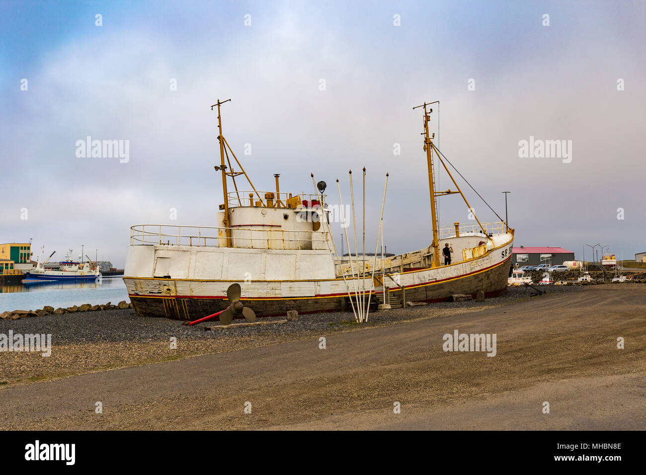 Fishing boats in Hofn harbour, Iceland Stock Photo - Alamy