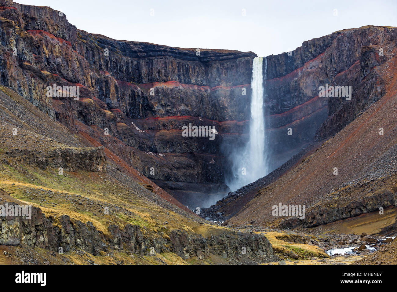 Hengifoss waterfall hi-res stock photography and images - Alamy