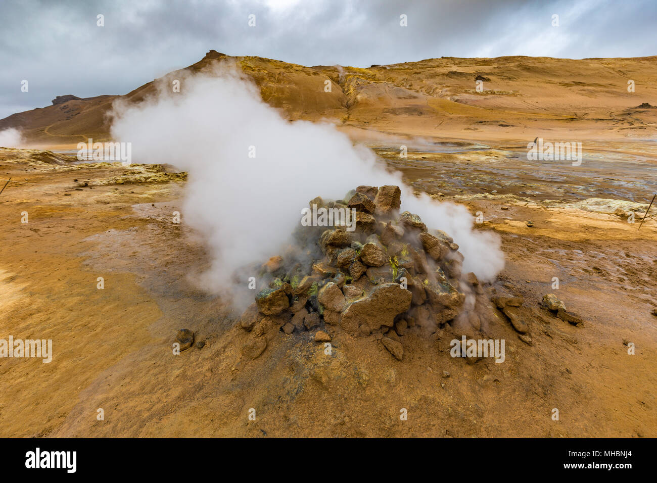 Geothermal Area Hverir, Hverarond, Northern Iceland Stock Photo - Alamy