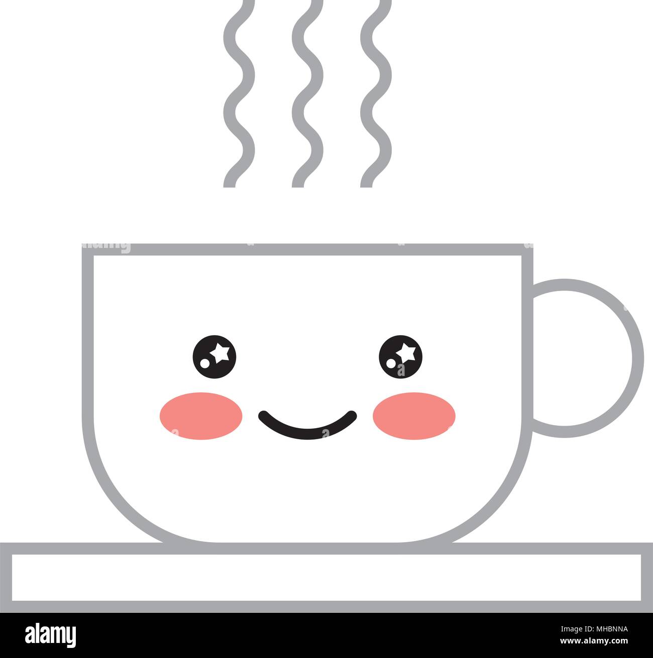 kawaii coffee cup character cartoon vector illustration Stock Vector ...