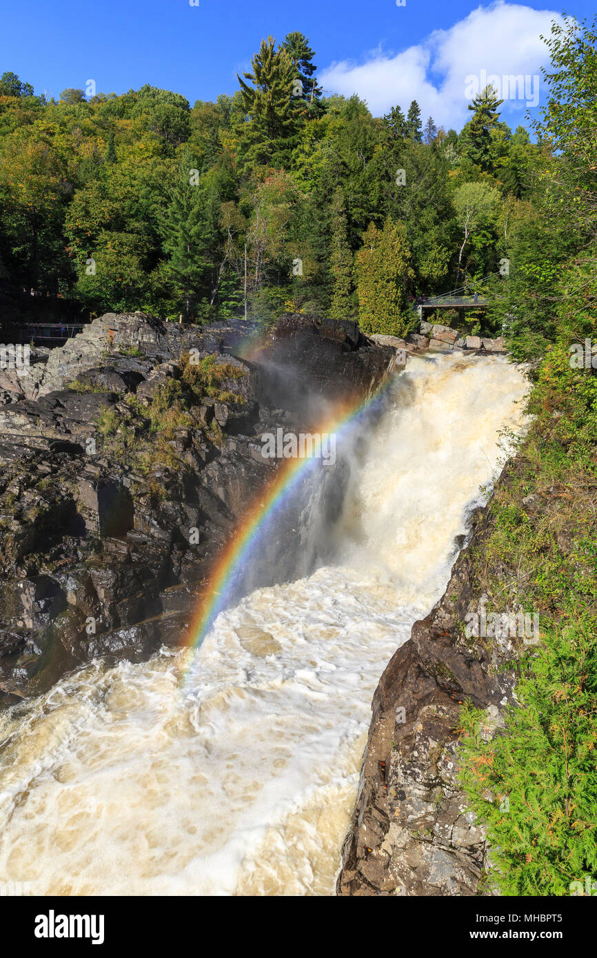 Canyon Sainte-Anne, Sainte-Anne Waterfall with Rainbow, Sainte-Anne-du ...