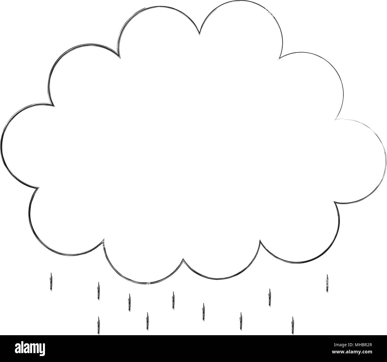 cloud with drops of rain kawaii character vector illustration design ...