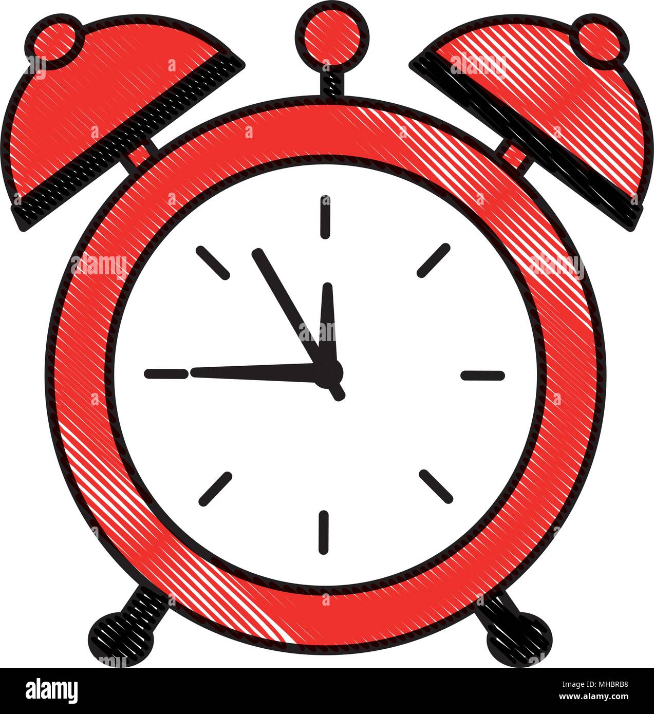time clock alarm hour image vector illustration Stock Vector Image ...
