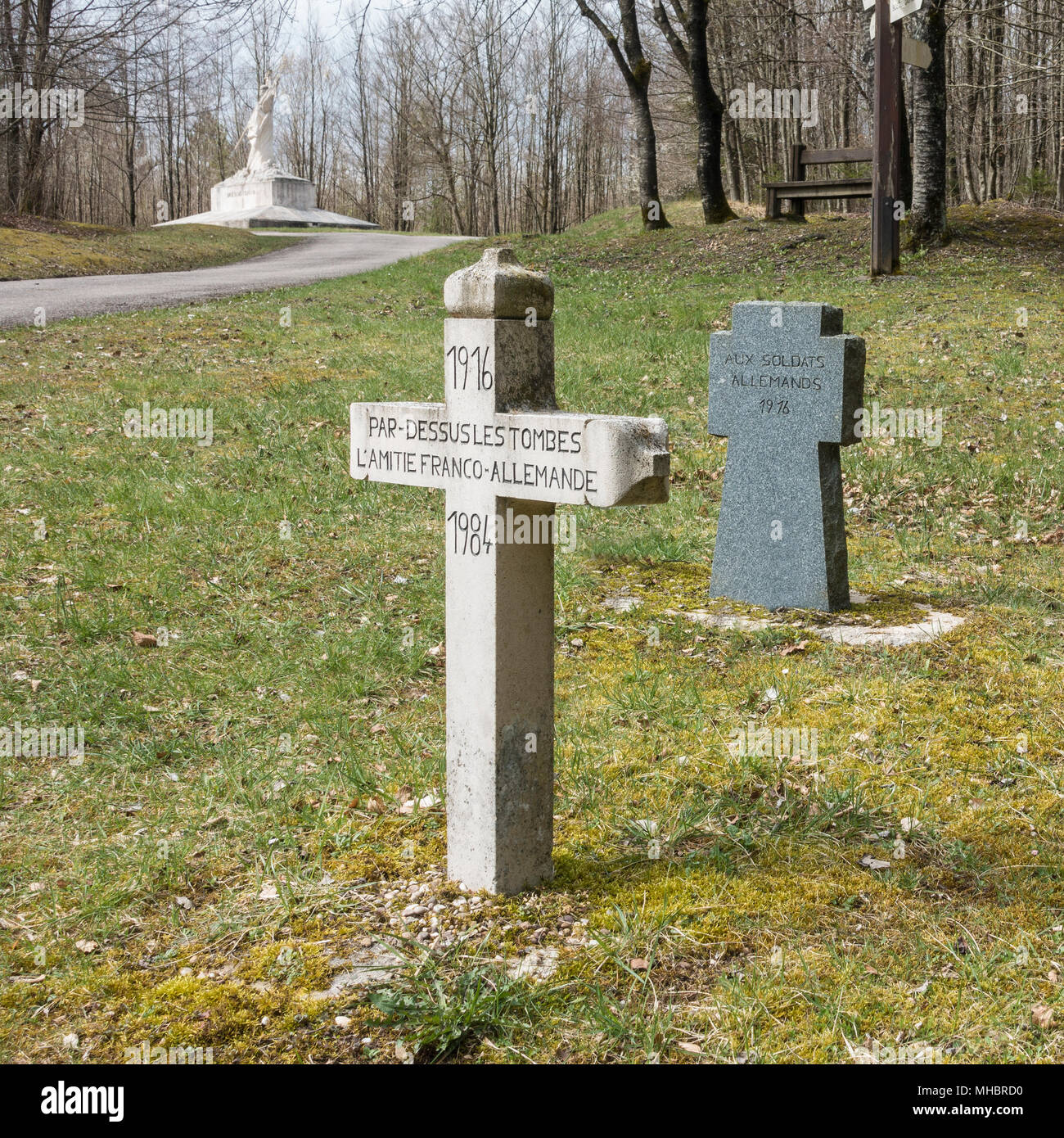 Common memorial cross for French and German soldiers, built in 1984 ...