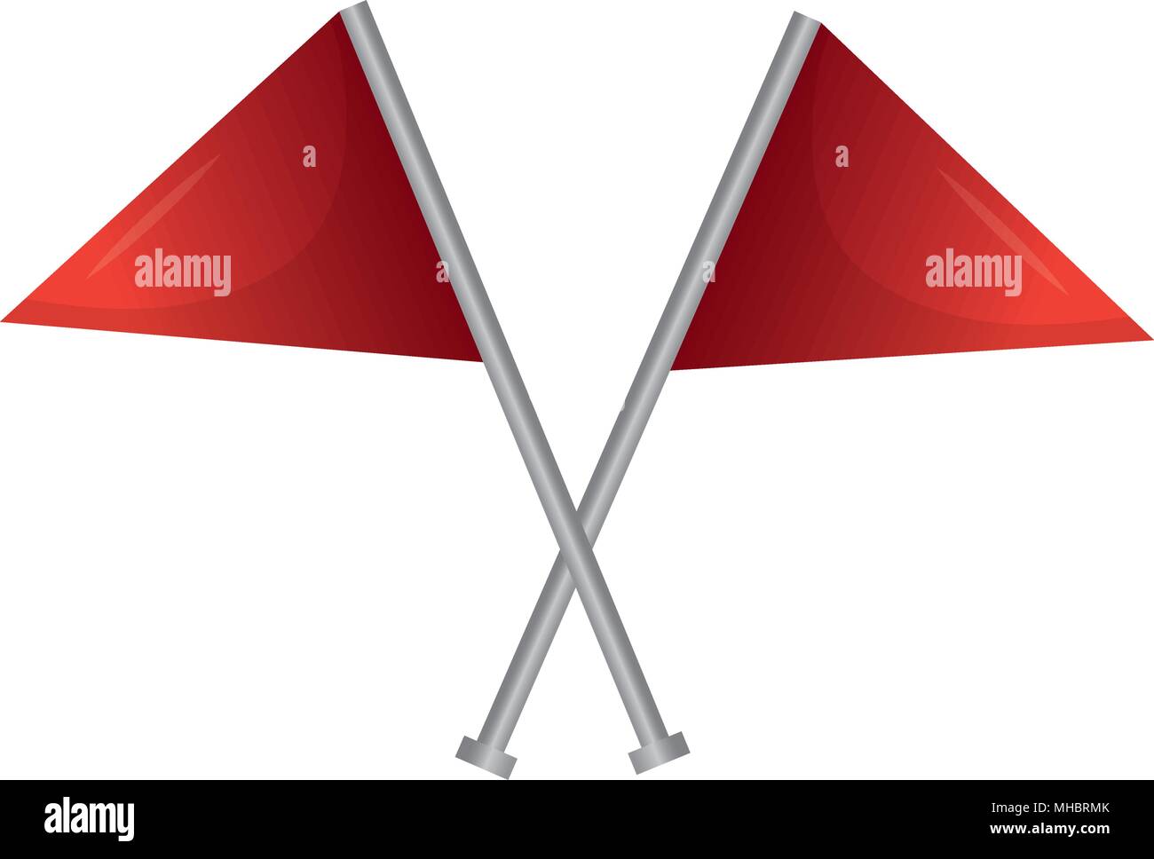 crossed navigation gps flags direction vector illustration Stock Vector ...