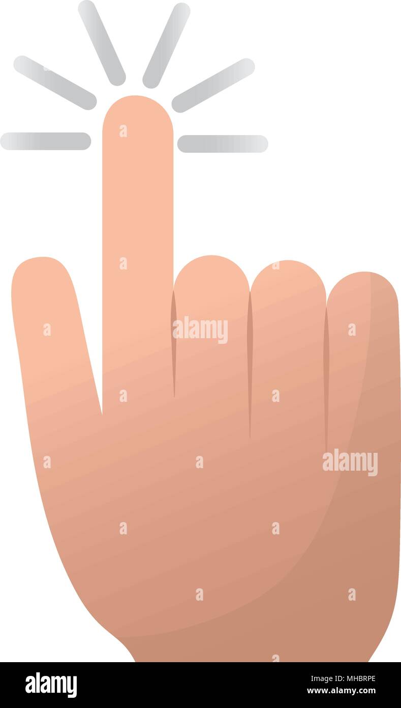 human hand clicking button web symbol vector illustration Stock Vector ...