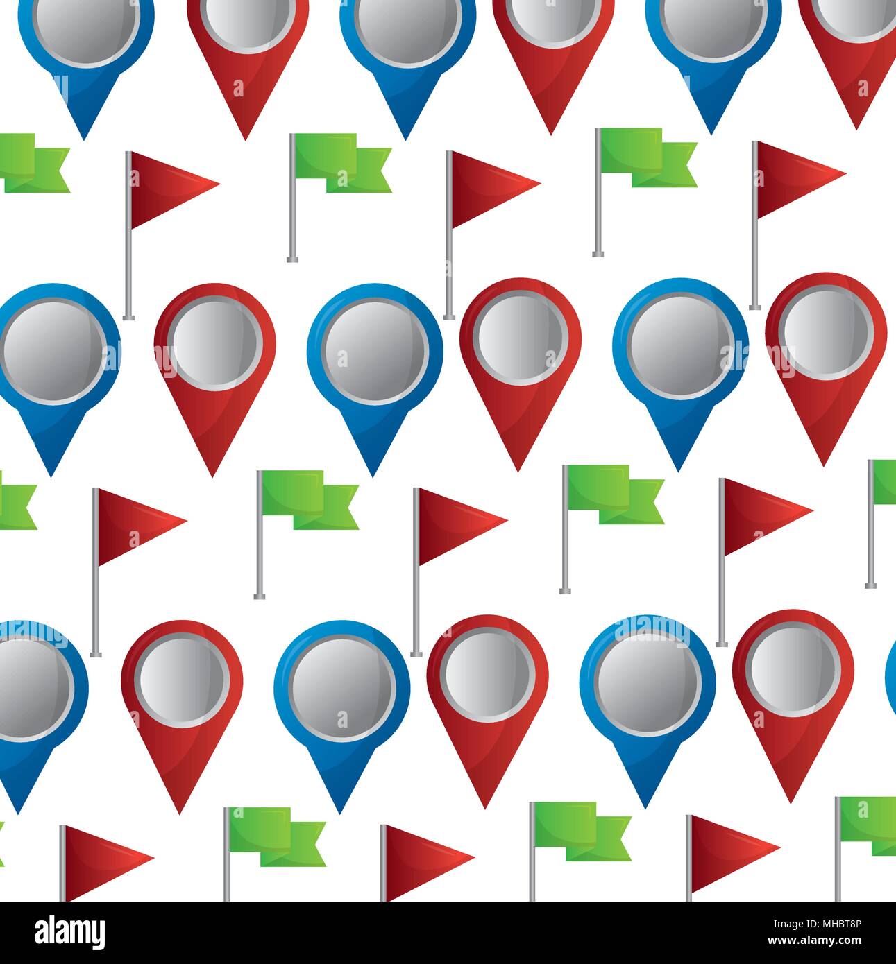 navigation gps location flag pin map wallpaper vector illustration ...
