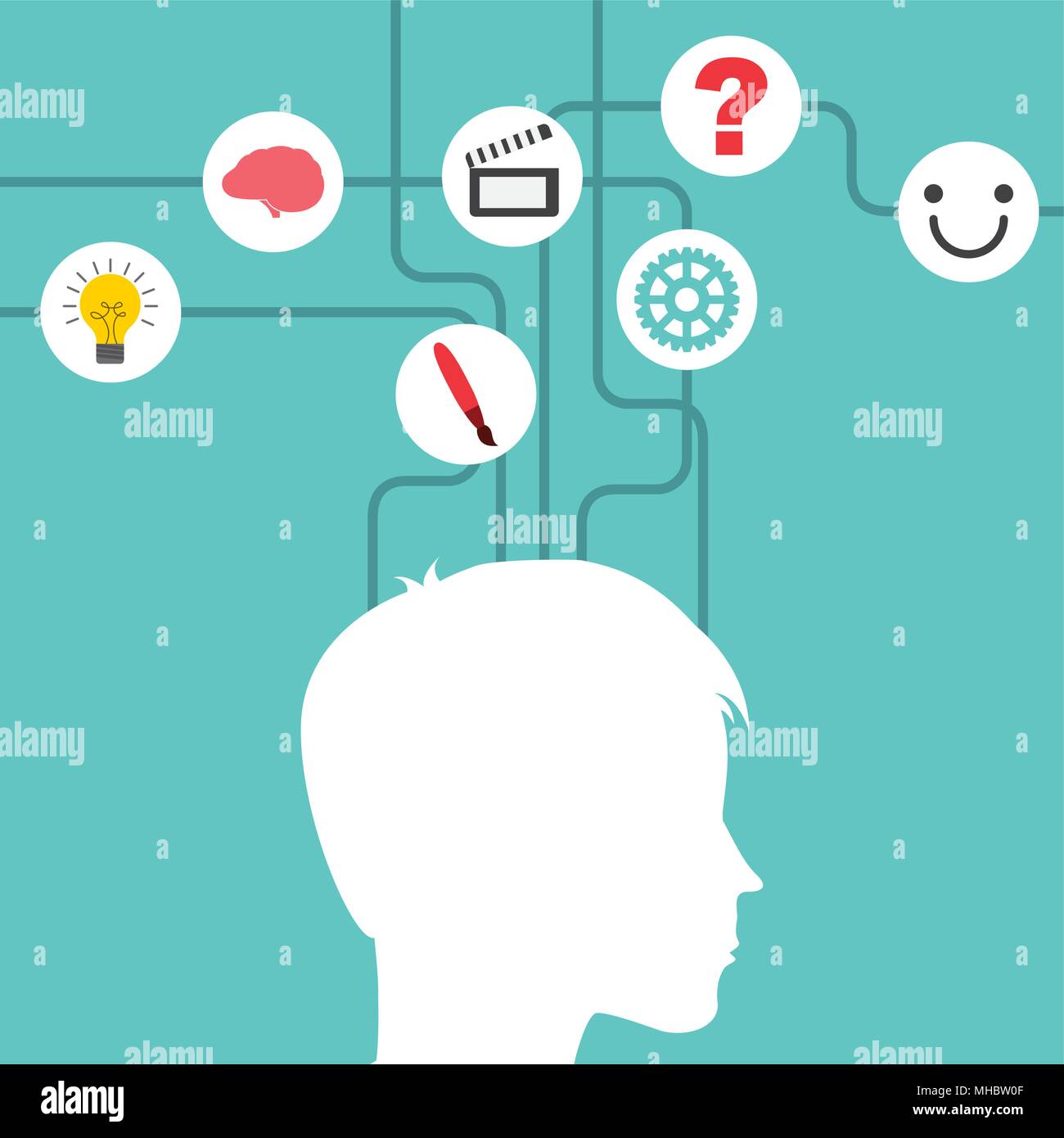 different thoughts design, vector illustration eps10 graphic Stock ...