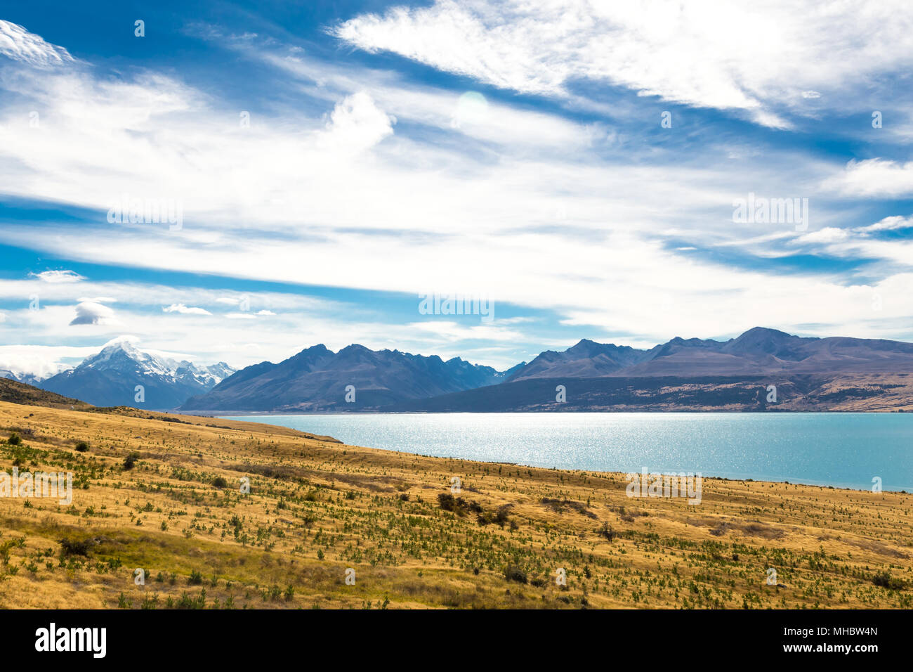 Aoraki mount cook mountain landscape hi-res stock photography and ...
