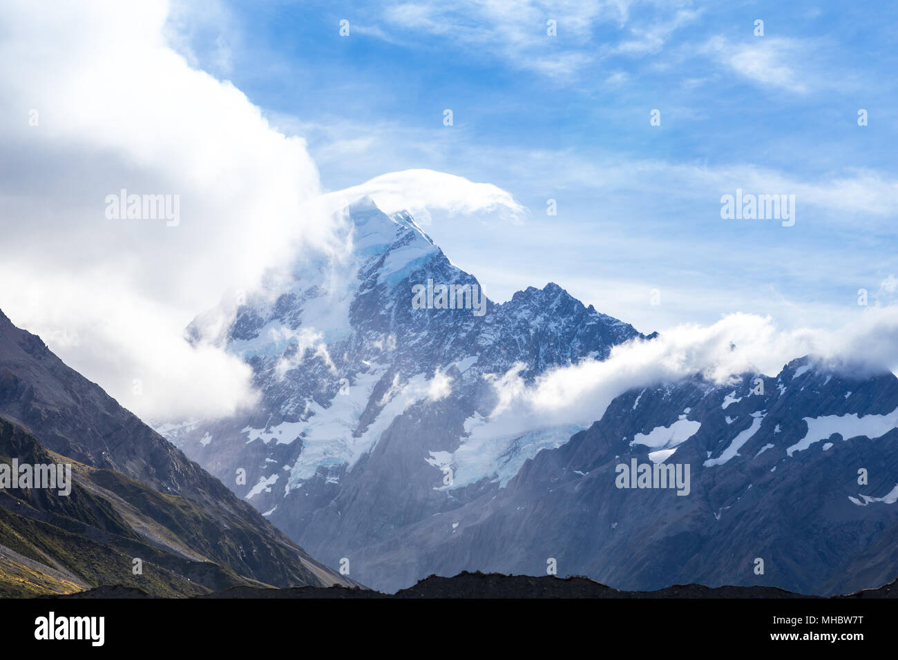 Aoraki Mount Cook National Park, New Zealand, Oceania Stock Photo - Alamy