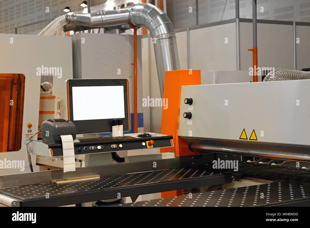 Horizontal Beam Panel Saw Machine in Wood Workshop Stock Photo - Alamy