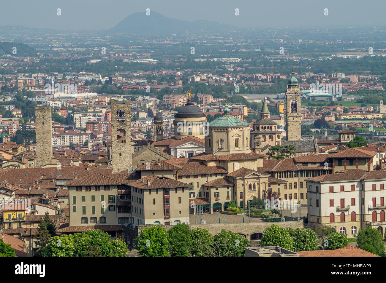 Panorama of Bergamo City Stock Photo - Alamy