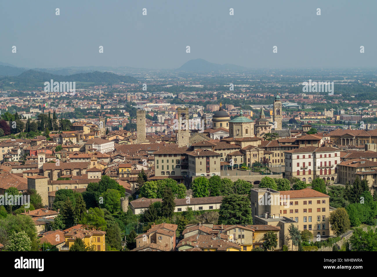 Panorama of Bergamo City Stock Photo - Alamy