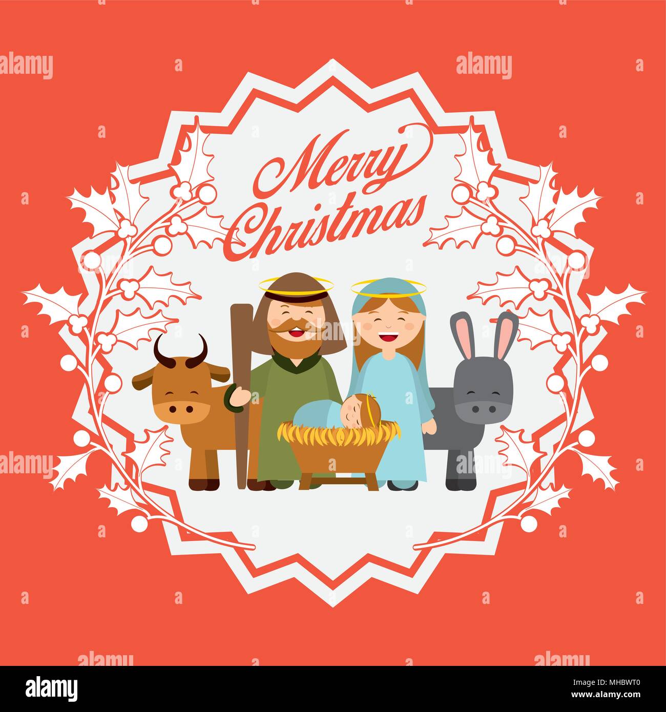Christmas manger characters design, vector illustration eps10 graphic ...