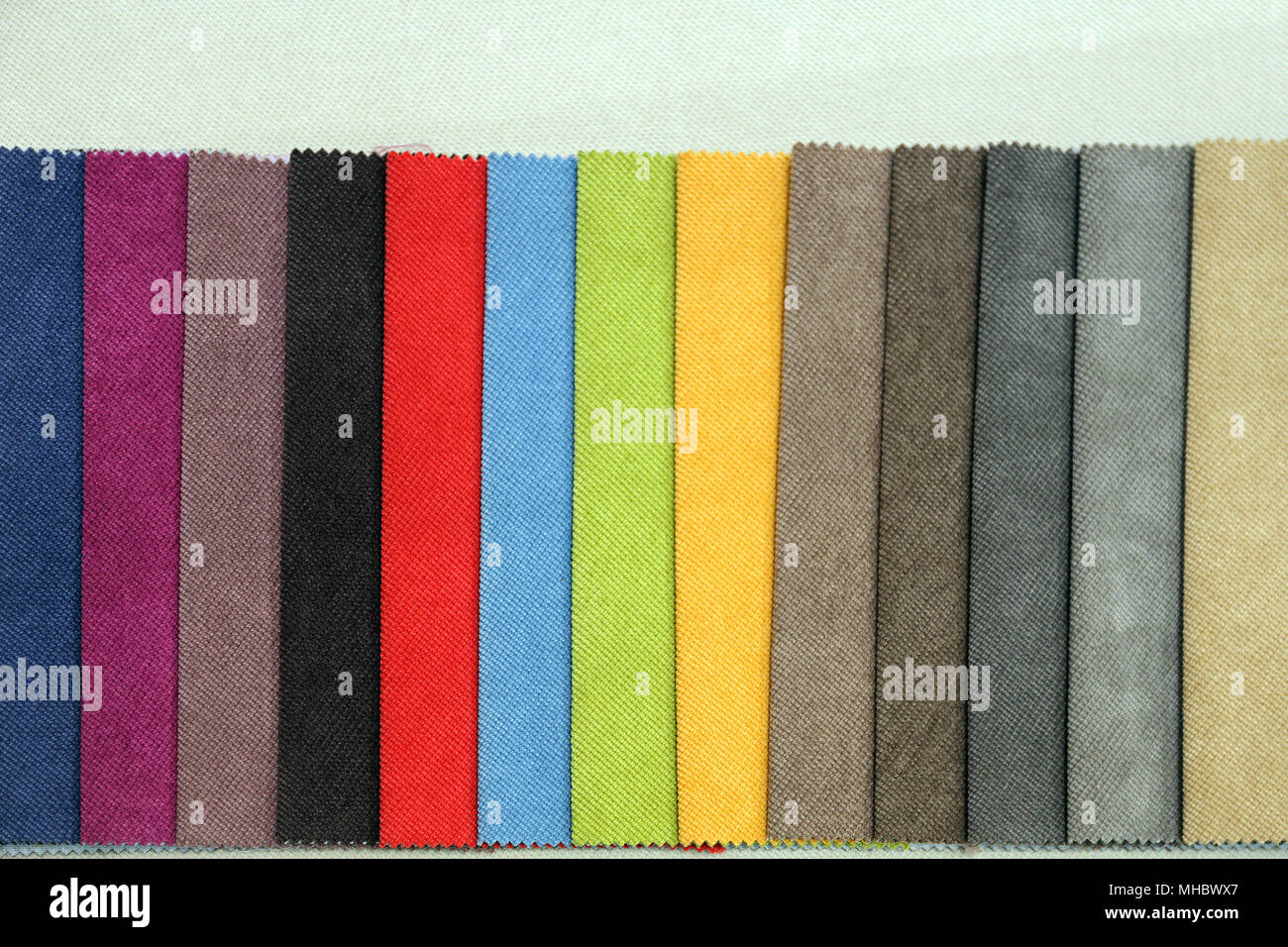 Color Swatch and Textile Material Sampler Stock Photo - Alamy