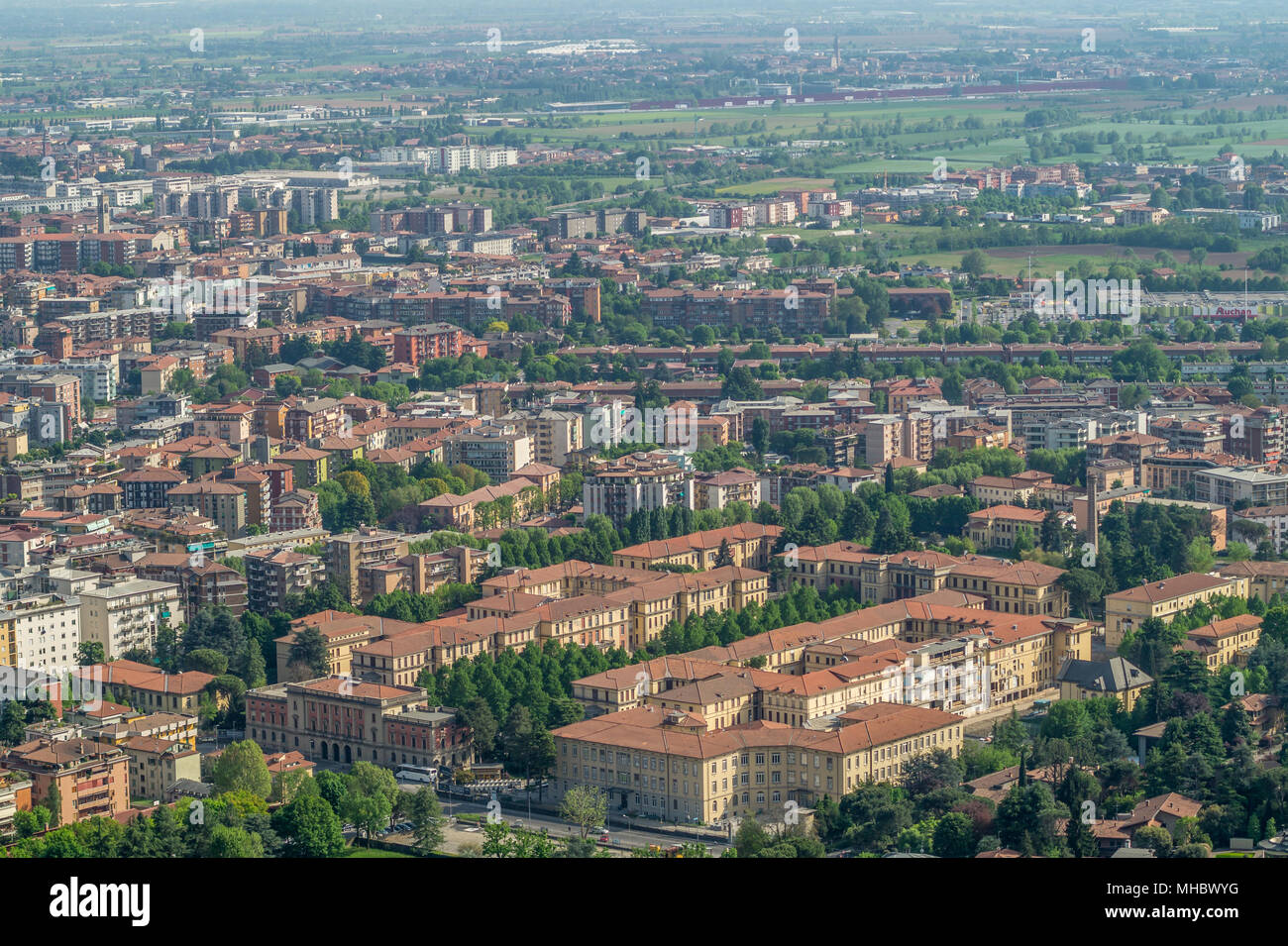 Panorama of Bergamo City Stock Photo - Alamy