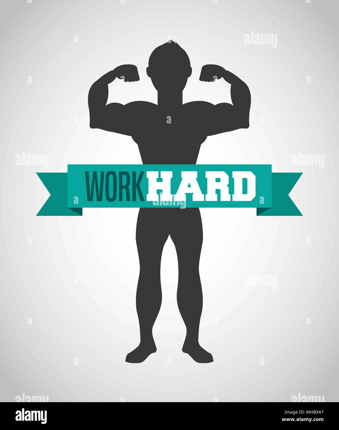 hard work in the gym design, vector illustration eps10 graphic Stock ...