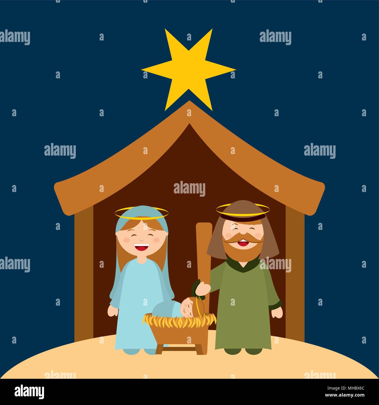 Christmas manger characters design, vector illustration eps10 graphic ...
