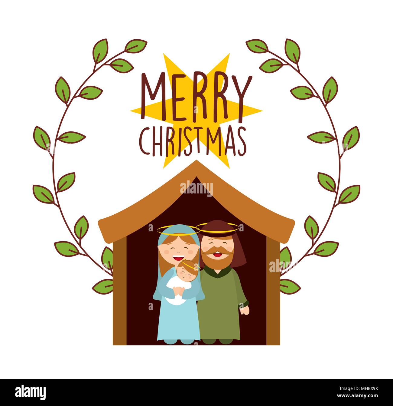 Christmas manger characters design, vector illustration eps10 graphic ...