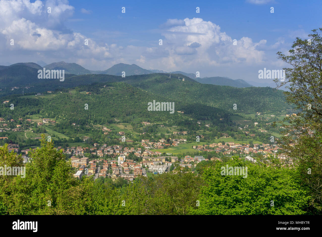Panorama of Bergamo City Stock Photo - Alamy