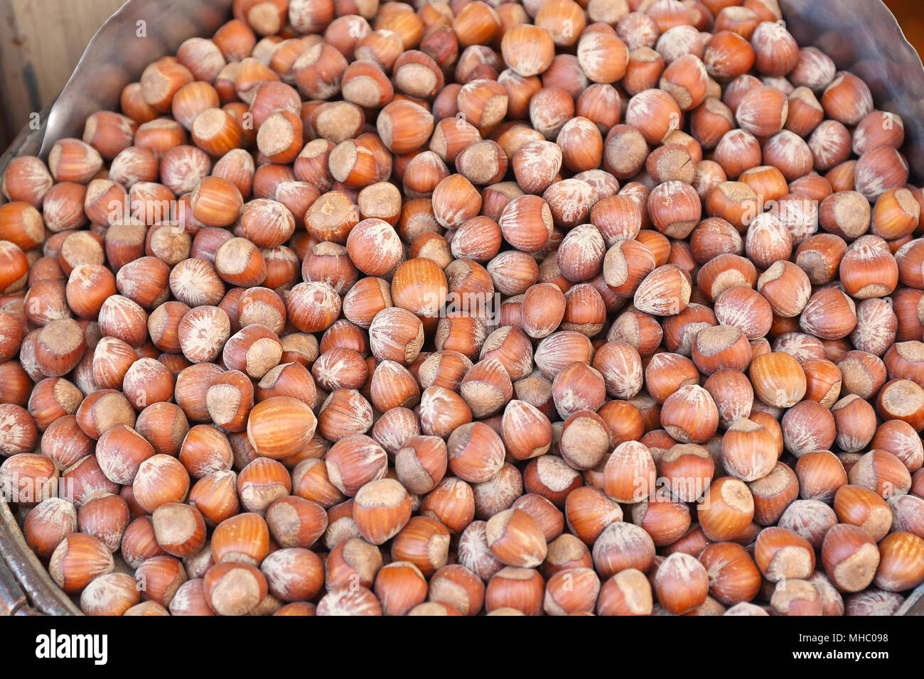 Bunch of Hazelnuts in Shells at Market Stock Photo - Alamy