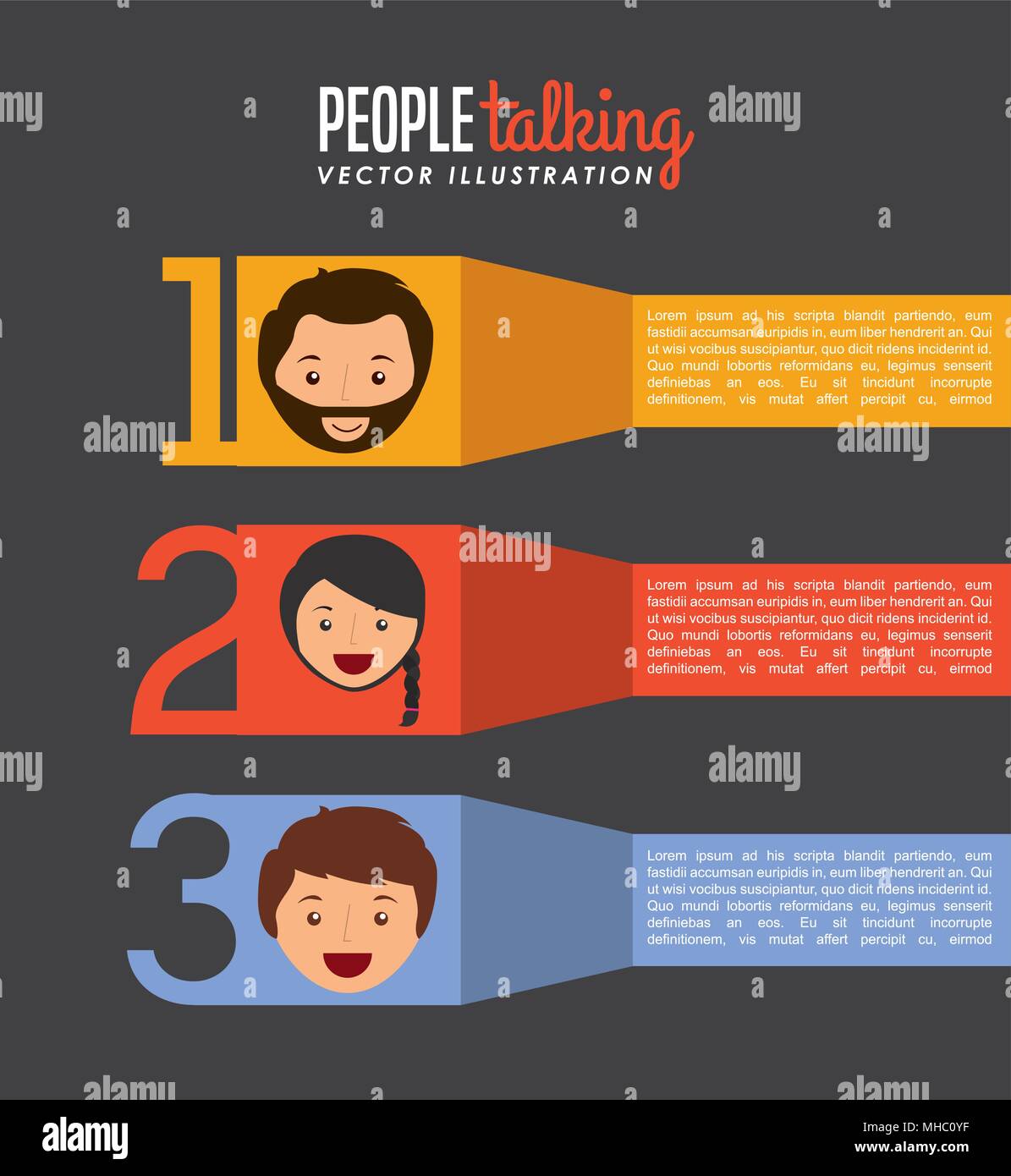 Talking heads illustration Stock Vector Images - Alamy