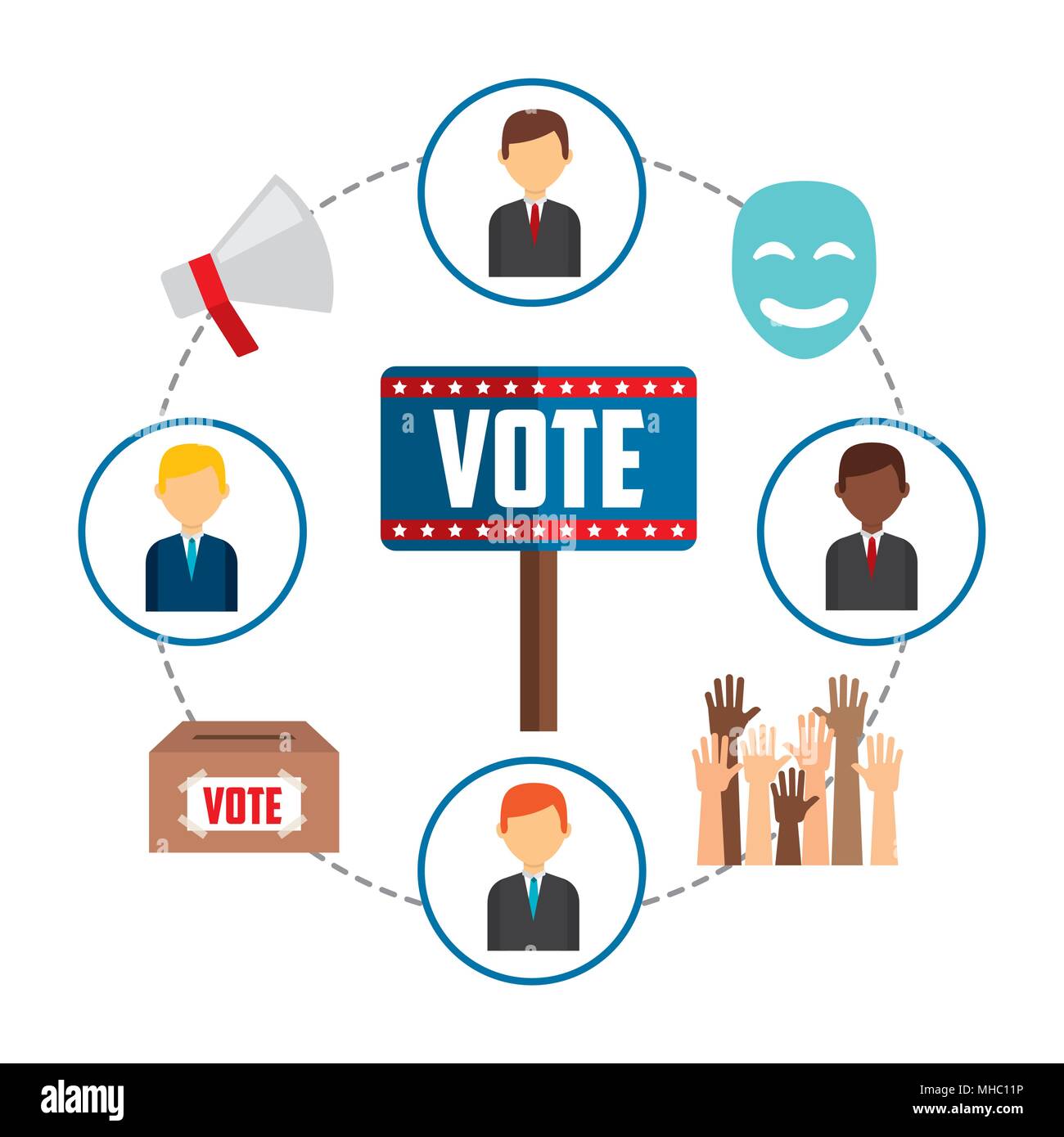 Man circle dc Stock Vector Images - Alamy