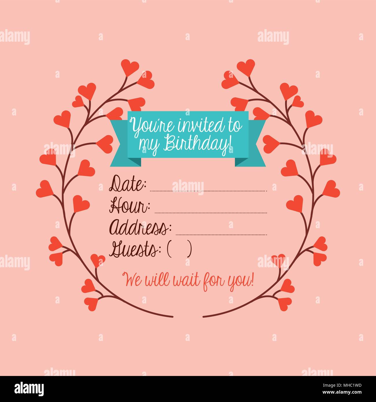 invitation card design, vector illustration eps10 graphic Stock Vector ...