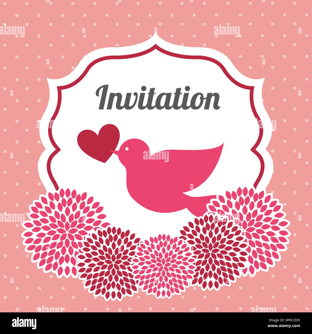 wedding invitation design, vector illustration eps10 graphic Stock ...
