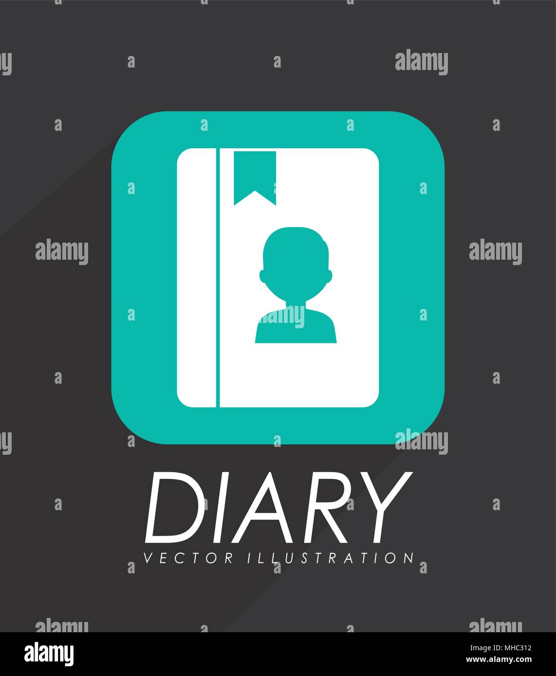 personal diary icon design, vector illustration eps10 graphic Stock ...