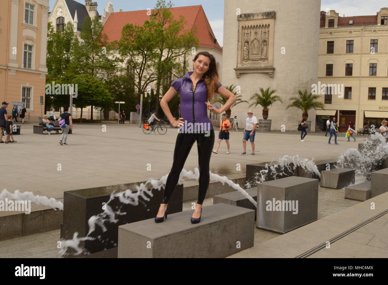 ricci tauscher in goerlitz singer saengerin model Stock Photo - Alamy