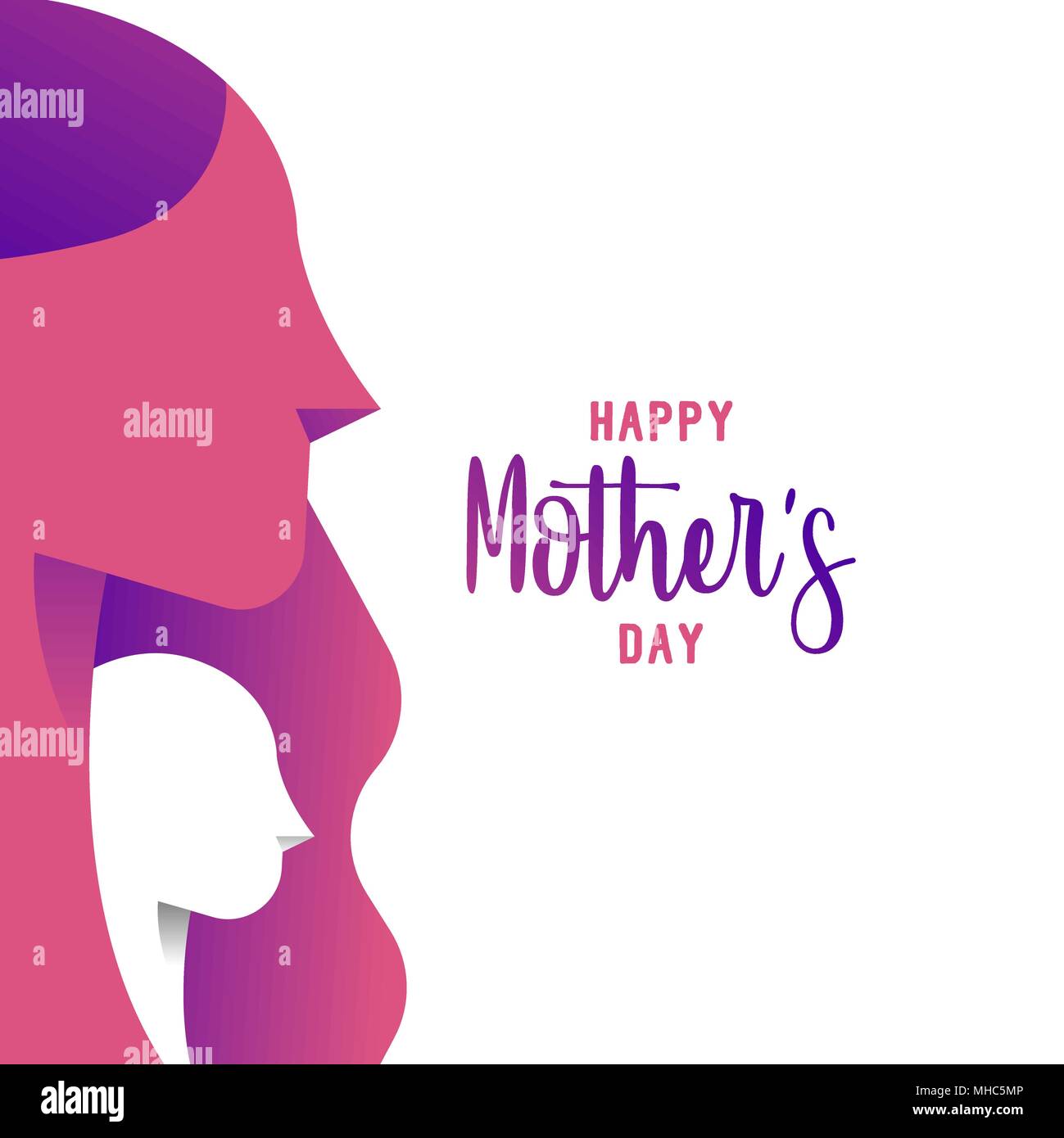 Beautiful card happy family Stock Vector Images - Alamy