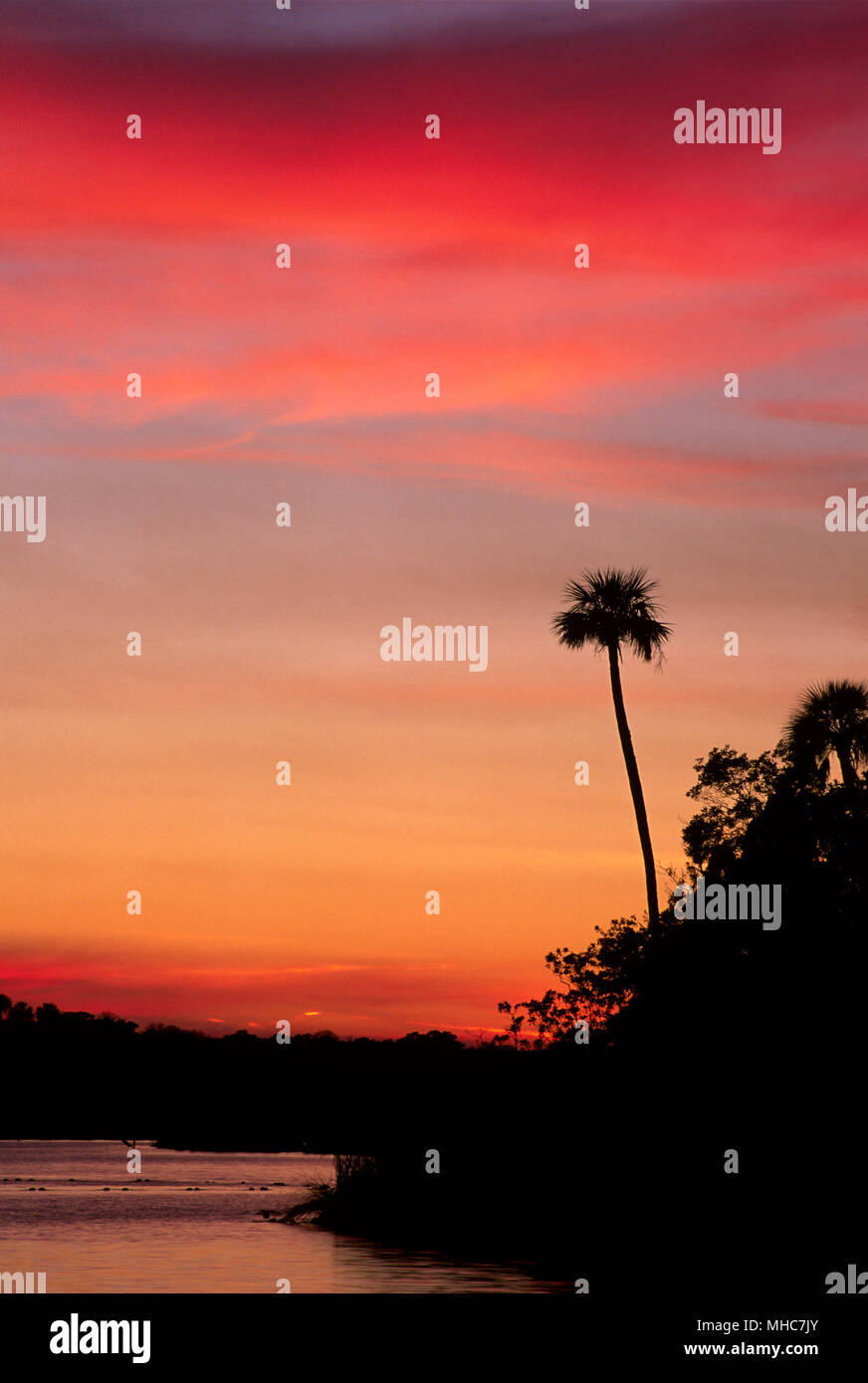 Parker Island sunset, Crystal River National Wildlife Refuge, Florida ...