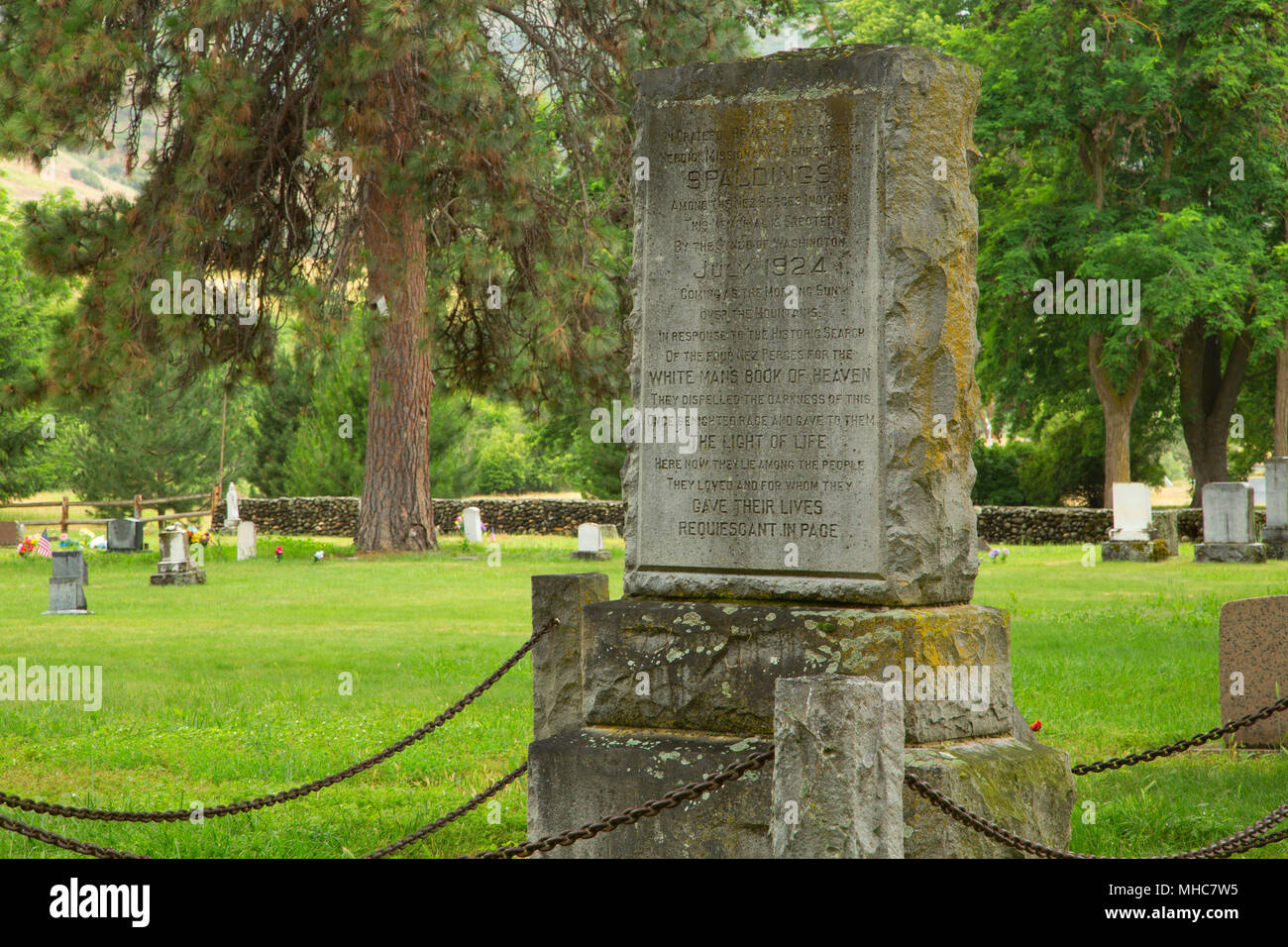 Spalding mission cemetery hi-res stock photography and images - Alamy